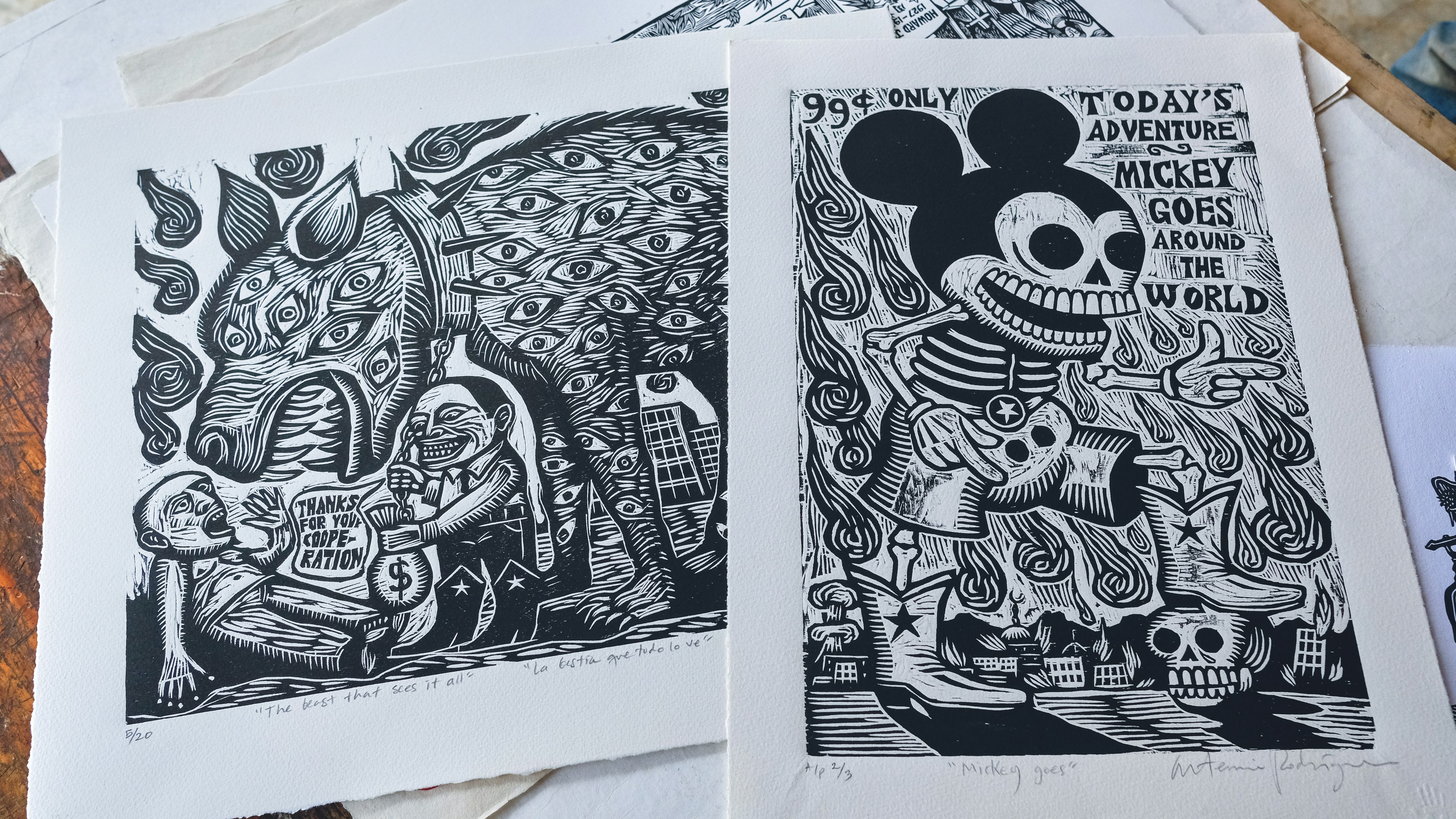 Learn Linocut Printmaking with Artemio in Mexico | VAWAA